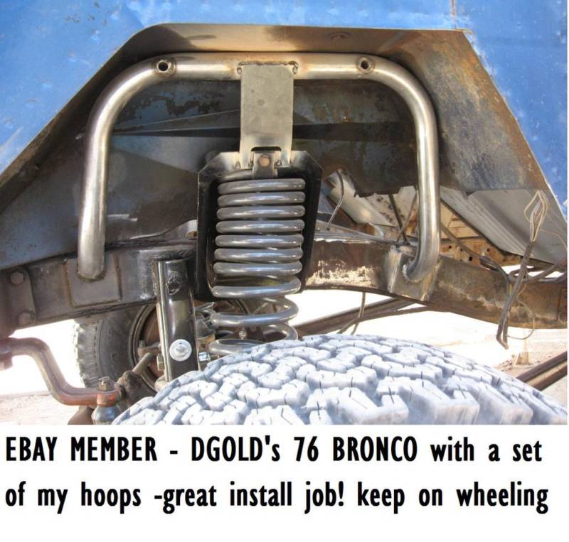 EB Early Bronco Dual Double Shock Hoops hoop 66-77 fron | eBay