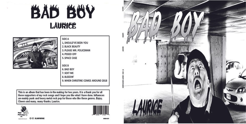 Laurice - Bad Boy CD glam gay psych grudge mighty mouth music punk hard ...