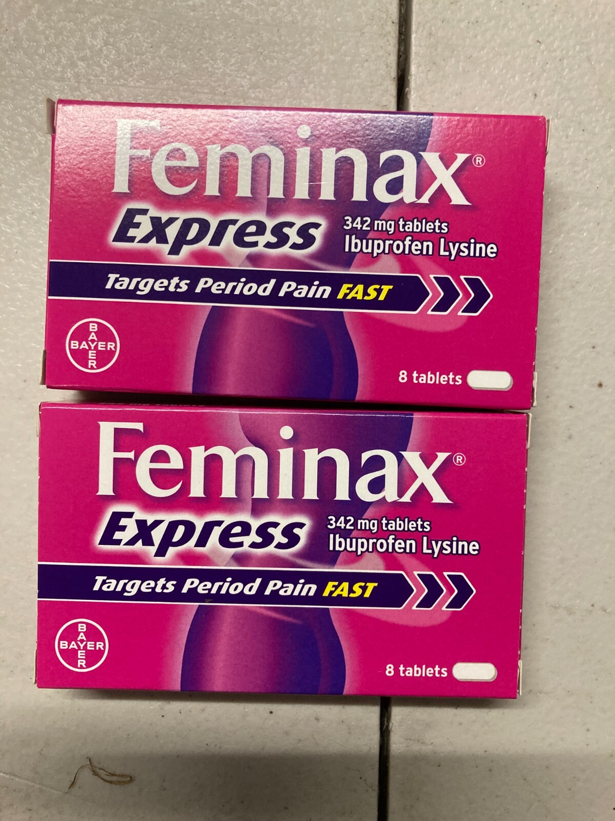 FEMINAX EXPRESS TABLETS 2 x 8 PACKS *TARGETS PERIOD PAIN FAST* EXP 10/ ...