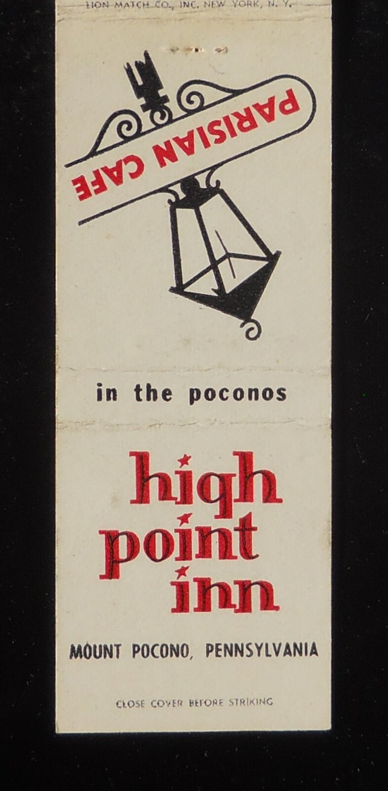 1950s? High Point Inn Parisian Cafe in the Poconos Mount Pocono PA ...