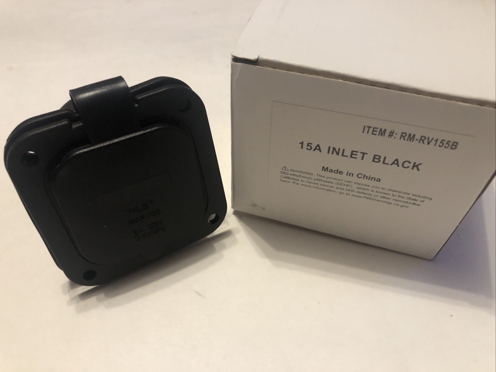 NEMA 5-15 15A Flanged Inlet Shore Power Supply Receptacle for RV Camper ...