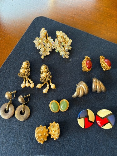 vintage high end costume jewelry lot, earrings | eBay