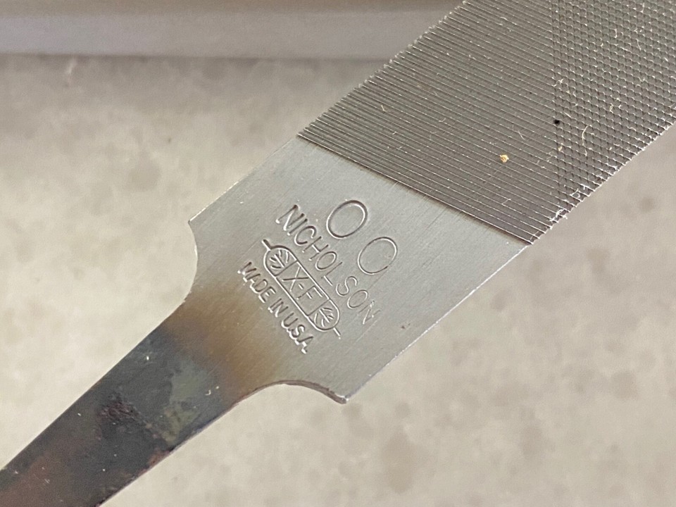 NICHOLSON #36969 6" Knife 00 Cut XF Swiss Pattern Hand File, Made in ...