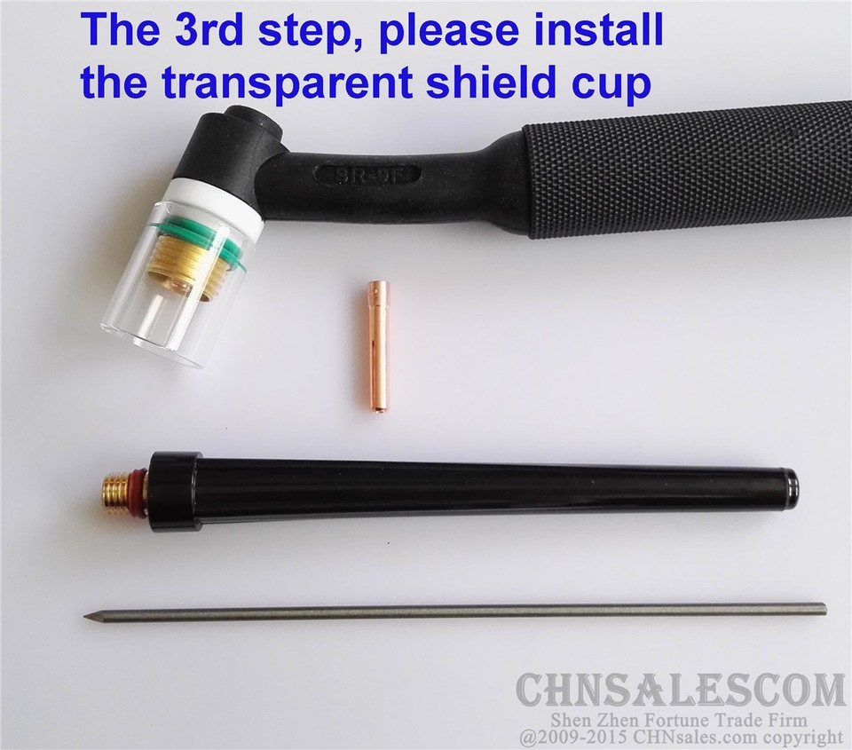 48 pcs TIG Welding Nozzle Cup Pyrex Glass Kit for Tig WP-9/20/25 Torch ...