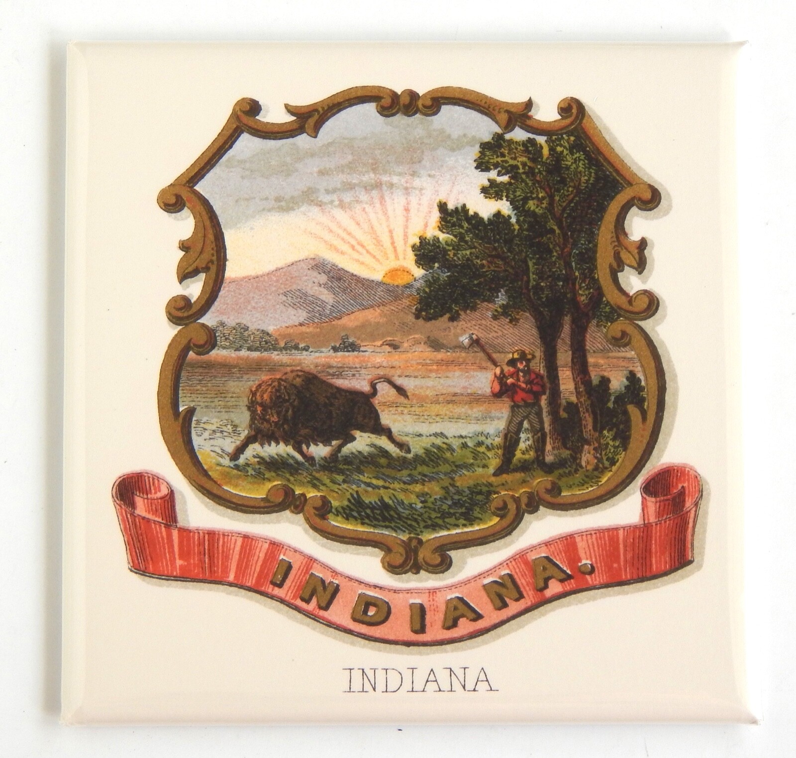 Indiana Coat of Arms FRIDGE MAGNET | eBay