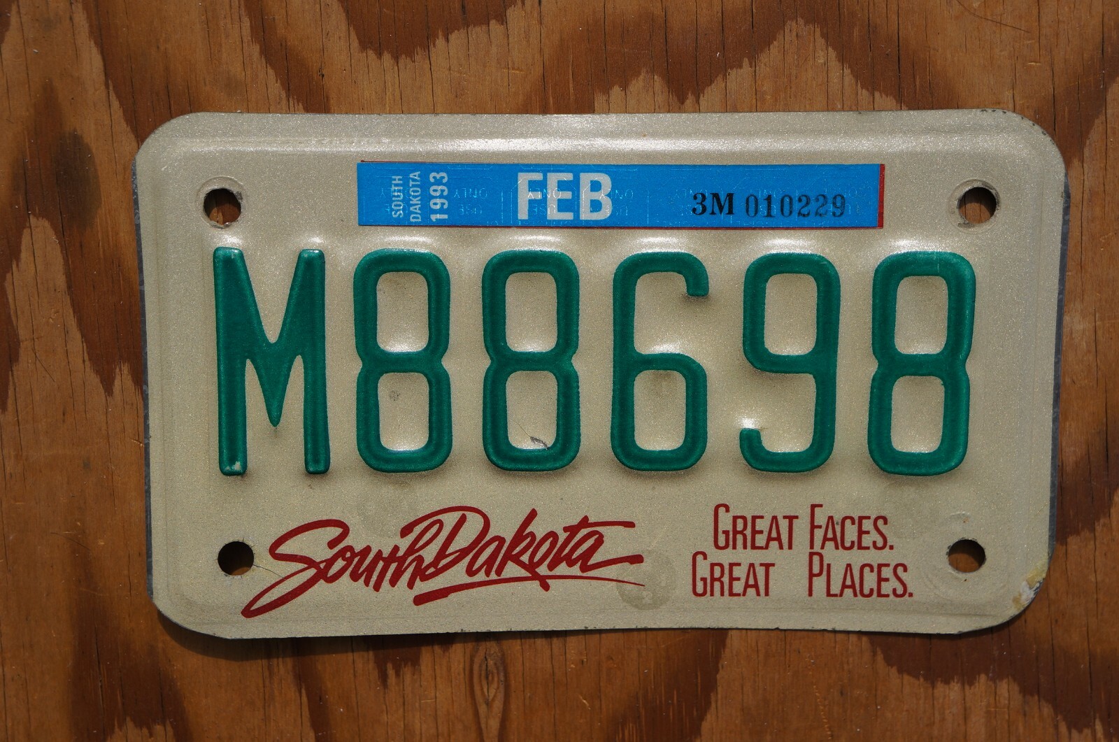 1993 South Dakota MOTORCYCLE License Plate - High Quality | eBay