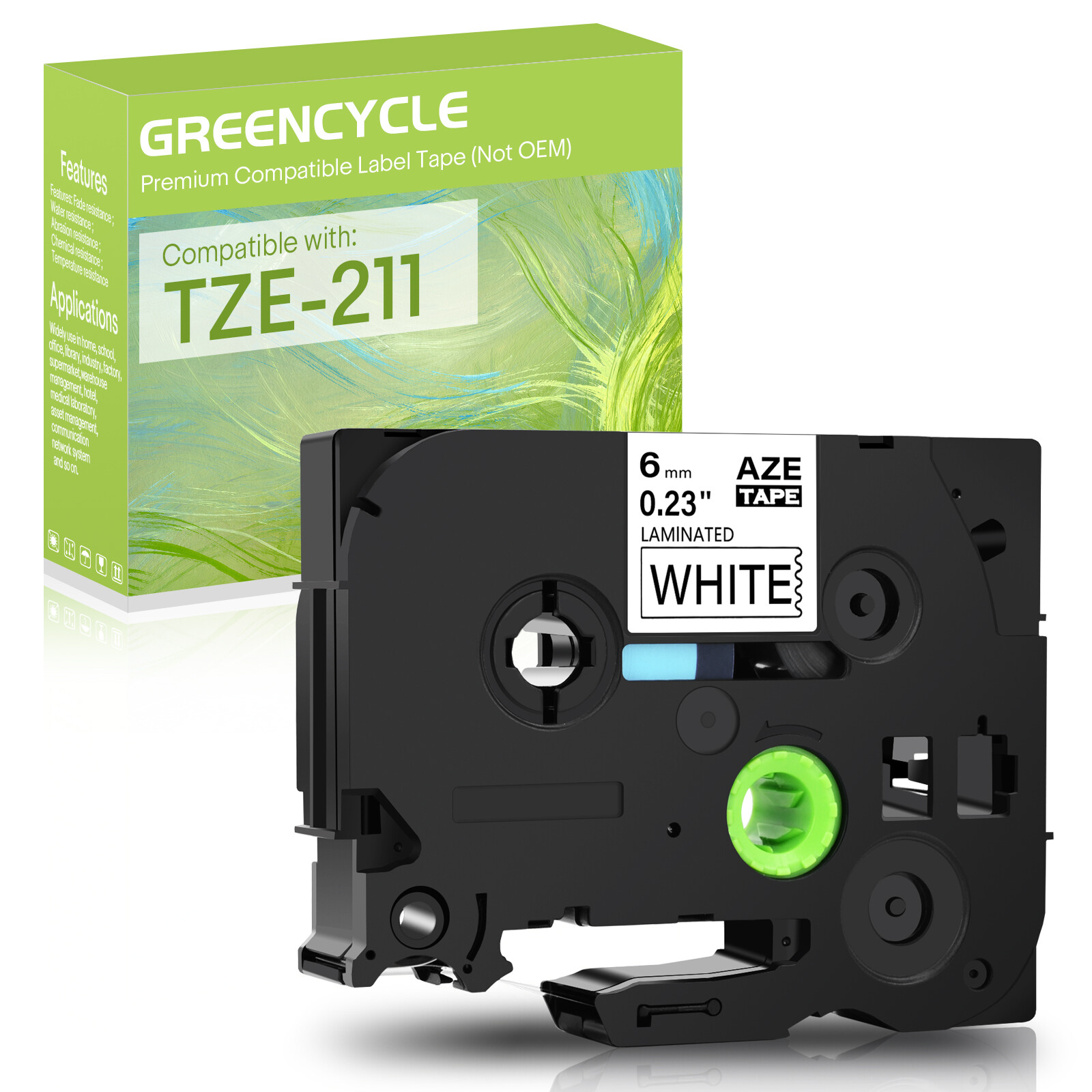 Brother TZ211 Label Tape - Gray for sale online | eBay