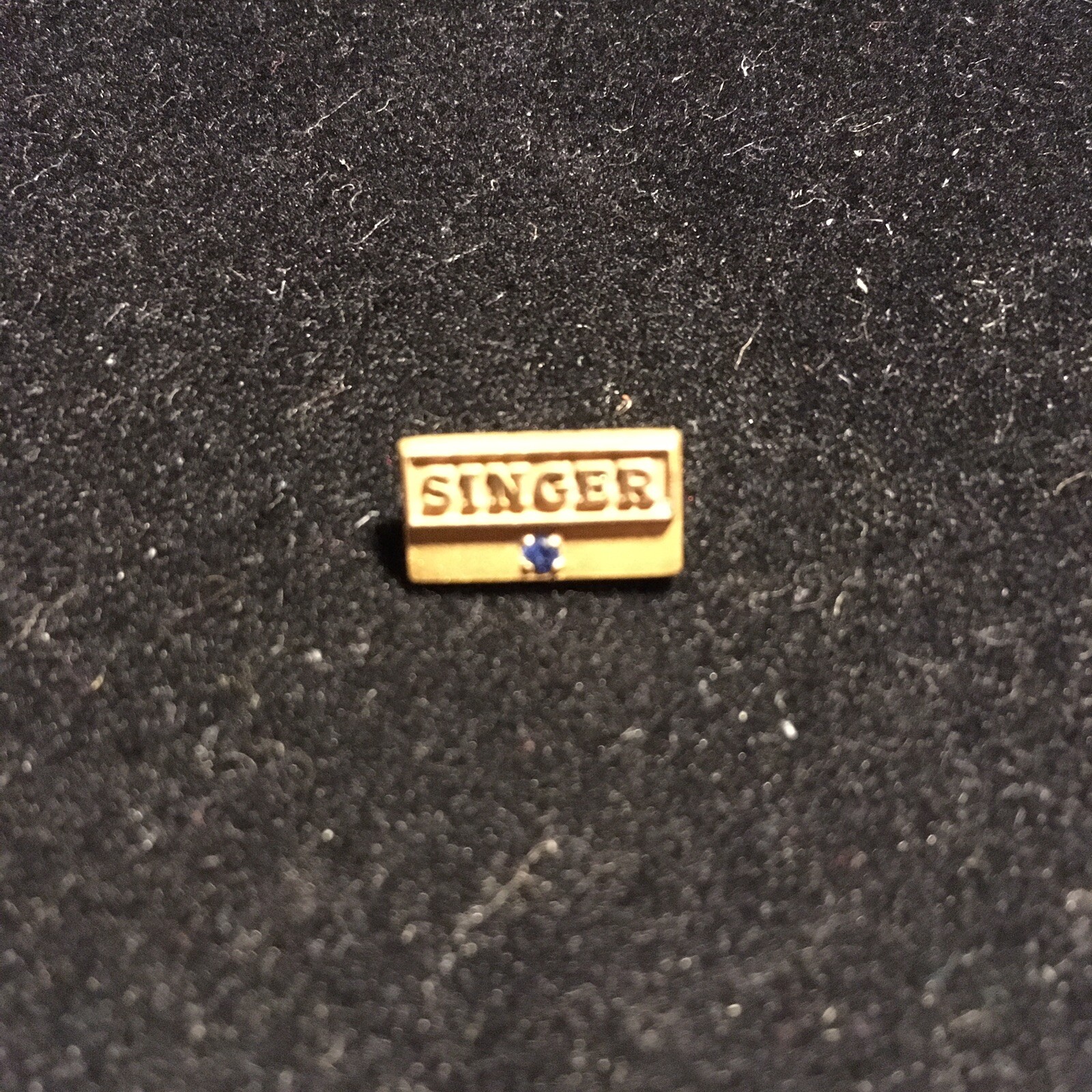Singer Sewing Machine Co. Blue Sapphire Gold Pin. 10k | eBay