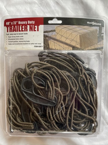 Heavy Duty Trailer Net. 48"x72" Haul Master. 16 multi position hooks ...
