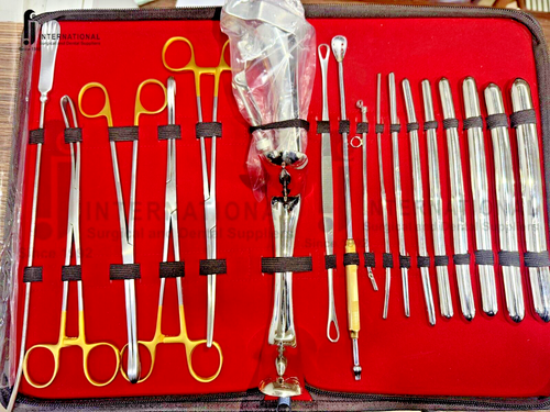 German D&C Gynaecology Dilation and Curettage D&C Set/Kit Gold Coated ...