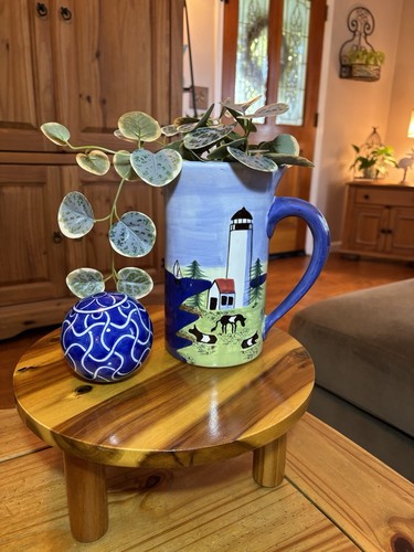 VTG Shard Pottery of Maine By Victoria Rattigan Lighthouse/Sailboat/Cow ...