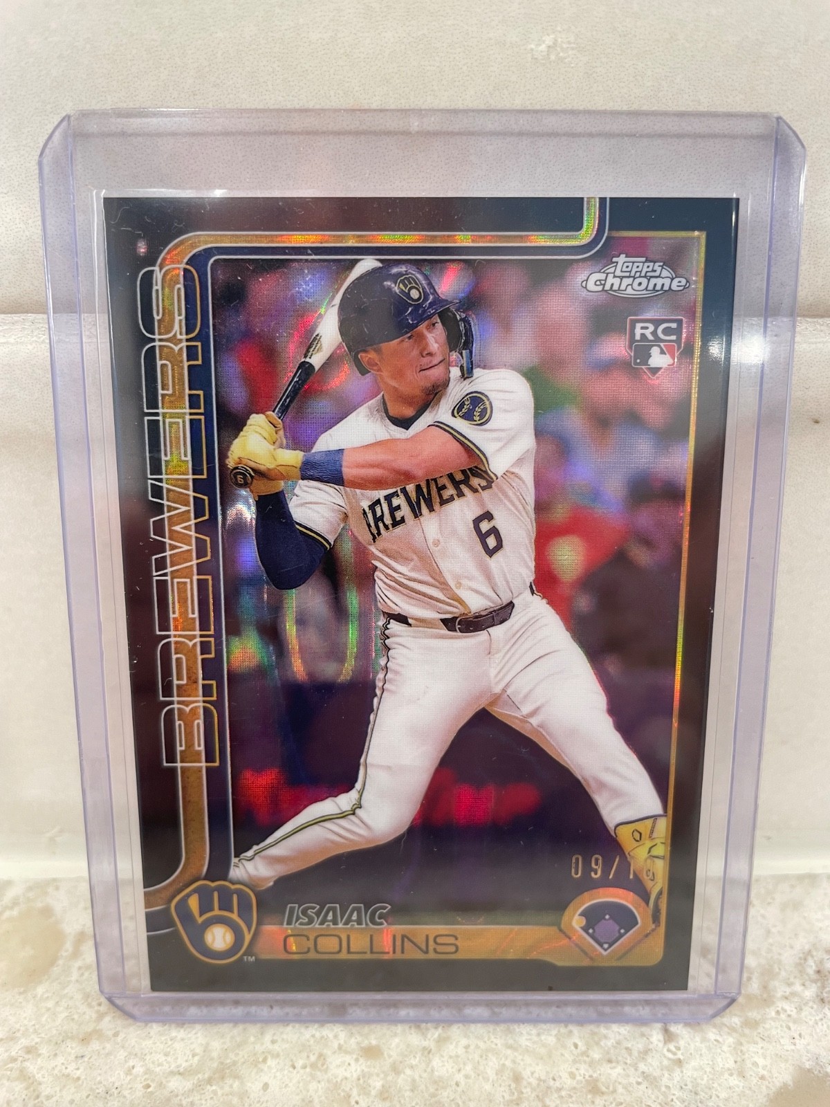 Isaac Collins 2025 Topps Chrome #92 Black RayWave Refractor /10 Price ...