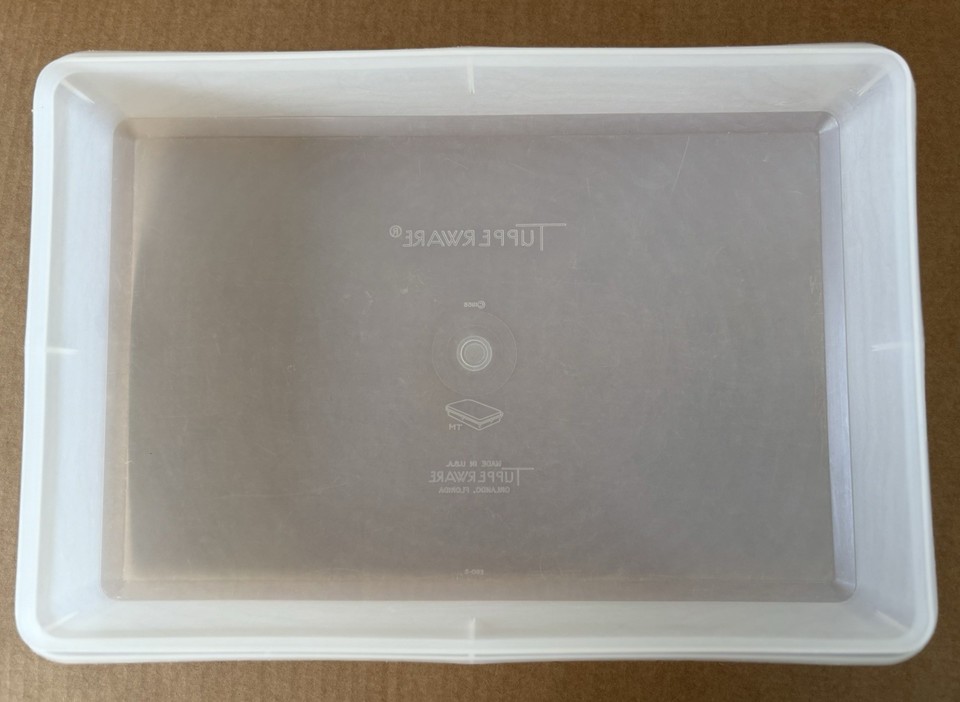 VTG Tupperware #290 Clear Rectangle Storage 9 x 13 Cake Container with ...