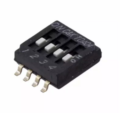 DIP Switch SIP HALF PITCH 4 POS SLIDE SPST 25MA 24V 4 Position Surface ...