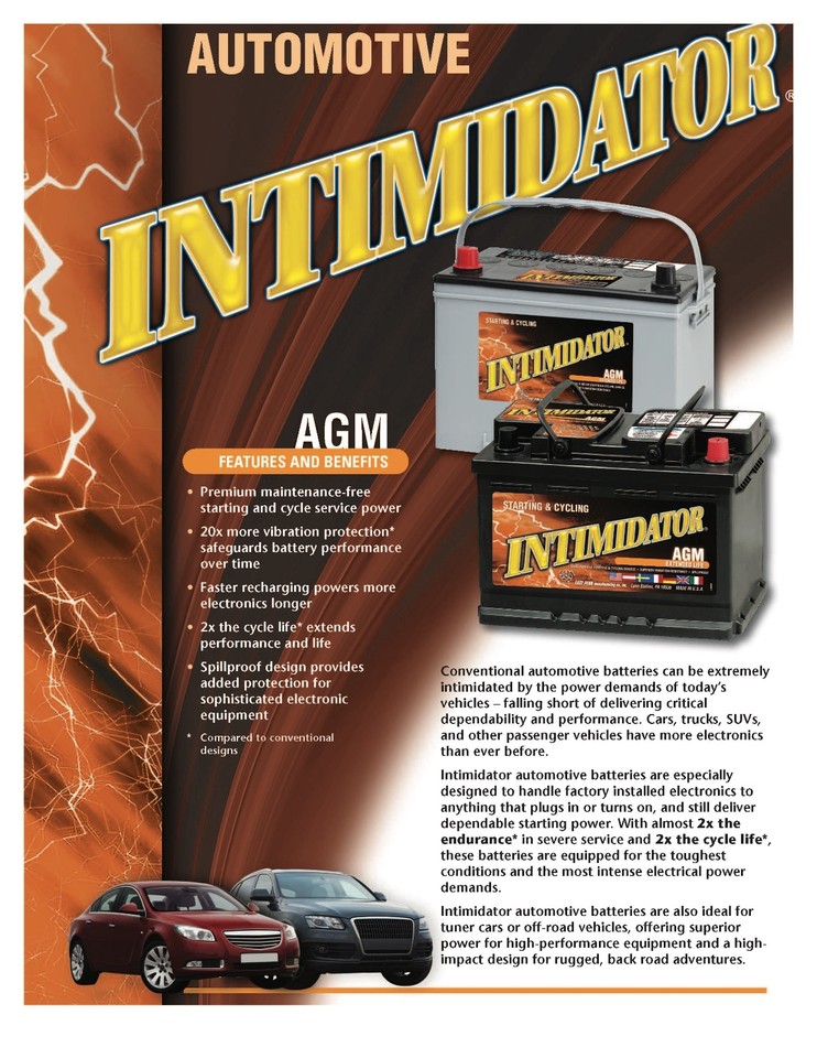 DEKA GENUINE NEW 9A65 Intimidator AGM Battery 860Amp Cranking Power (Group 65) | eBay