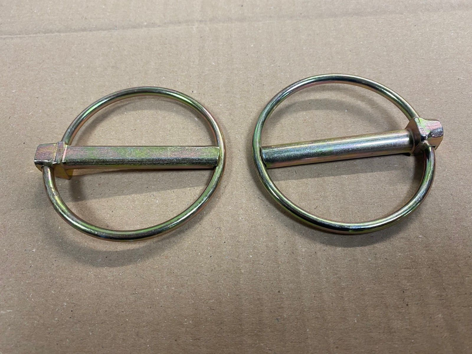2 x Lynch Pins 9mm x 55mm (60mm Ring to suit JCB) Linch Pin Tractor ...