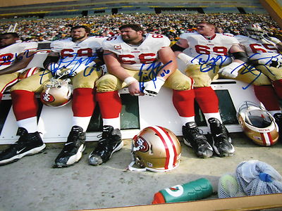Chilo Rachal Tony Wragge Adam Snyder Eric Heitman S.F. 49ers Signed ...