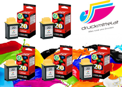 5x Original Lexmark 20 Ink Cartridge 15M0120 for Z42 Z51 P3120 704 706 ...