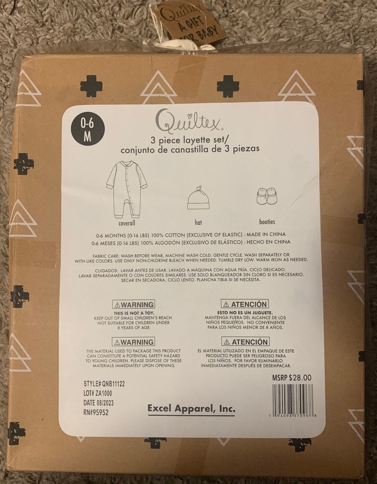 QUILTEX 3 Piece Baby 0-6 Mo Mr Lady's Man Coverall, Hat and botties | eBay