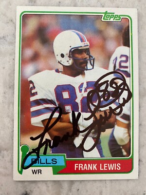 Frank Lewis signed BUFFALO BILLS card 1981 Topps | eBay