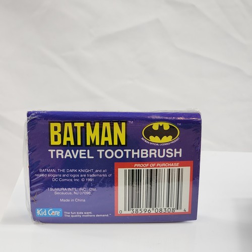 Vtg Batman Travel Toothbrush & Toothpaste 1991 Kids Care DC Comics ...