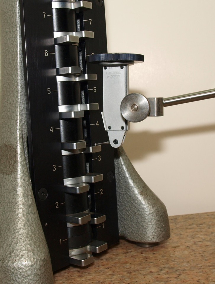 BESTEST / TESA VERTICAL 1½" DIAL TEST INDICATOR .0001 with MAHOGANY ...