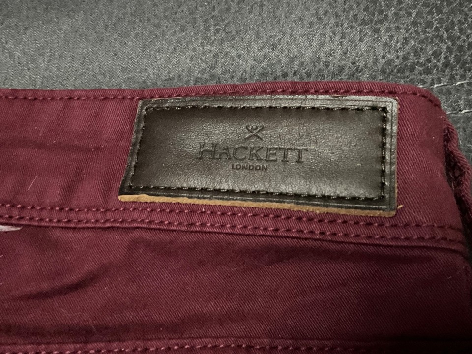 Hose Hackett London 44 L 3XL Herren Rot England TOP Zustand Chino Jeans ...