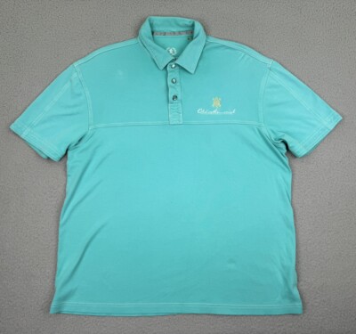 Bugatchi Uomo Polo Shirt Men's M Blue Short Sleeve Old Memorial Golf ...