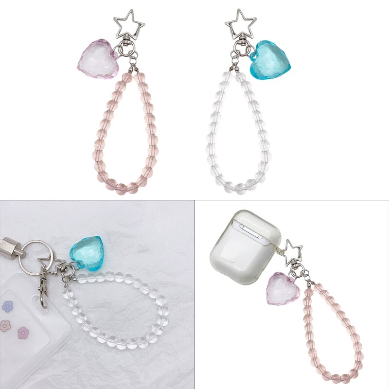 Fashionable Acrylic Keychain Pendant Heart Pendant Keyring Stylish Key ...