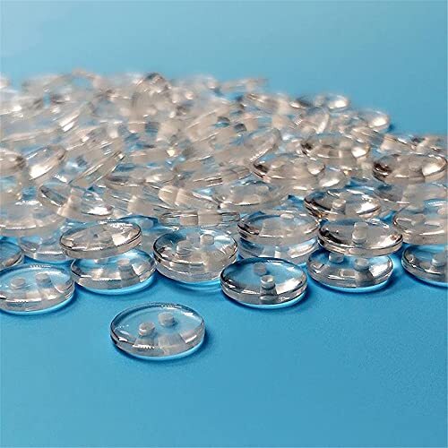 100 Pcs Transparent Buttons Resin Shirt Buttons Round 2 Holes Sewing ...