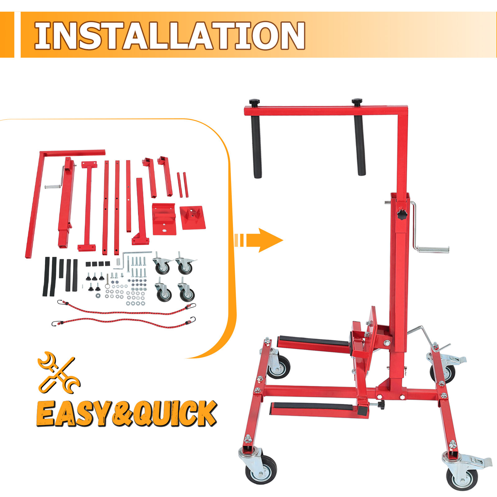 440lbs Car Door Jack Stand Innovative Door Dolly Lift Jack For Auto ...