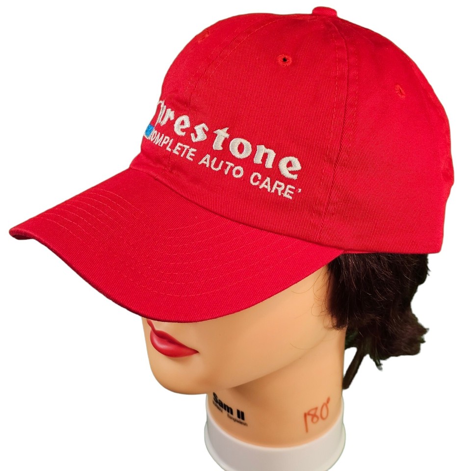 Firestone Complete Auto Care Adjustable Strap Buckle Red Hat Cap Car ...