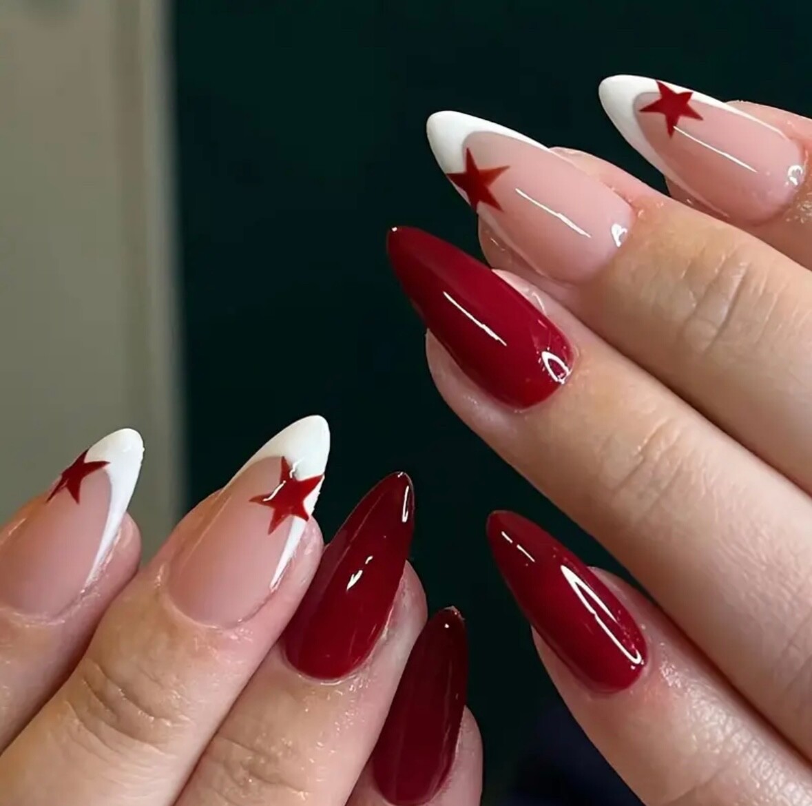 Red Tip Acrylic Nails