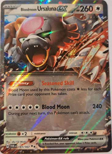 Bloodmoon Ursaluna EX - 141/167 - Double Rare - Twilight Masquerade ...