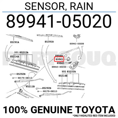 89941-05020 Genuine Toyota Rain Sensor | Genuine OEM