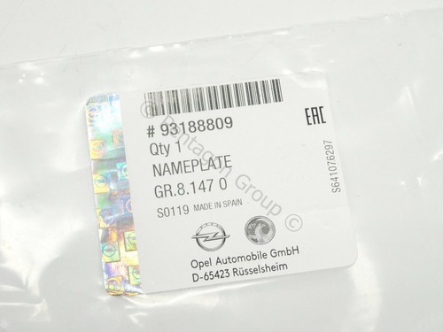 New Genuine Corsa D/E 2007- Rear Tailgate Badge Nameplate Emblem ...