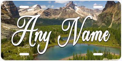 Mountain and lake Personalized Novelty Car Auto License Plate Any Name ...