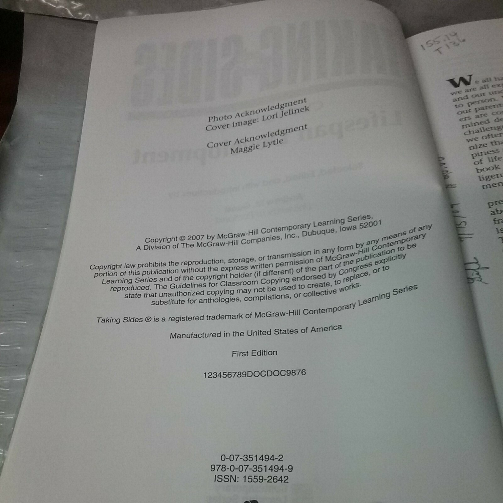 Taking Sides : Clashing Views in Lifespan Development by Andrew Guest ...