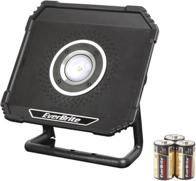 EverBrite LED Work Light Outdoor Portable Spotlight w/ Stand -Batteries ...