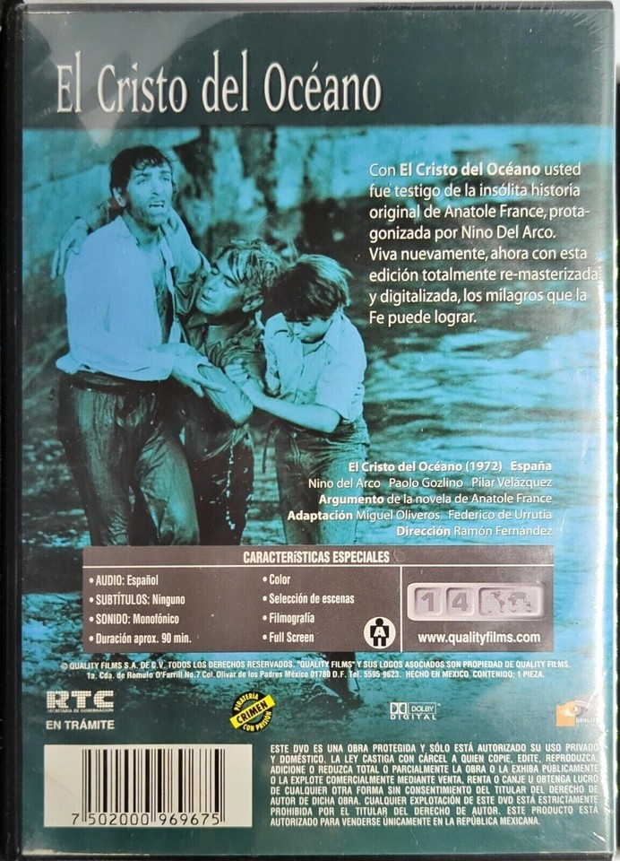 El Cristo Del Oceano DVD Region 1 NTSC Spanish Only. No English Subtitles. | eBay
