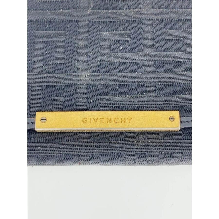 GIVENCHY Tri-fold Wallet Coin Purse Case Canvas Black 4G Monogram Logo ...