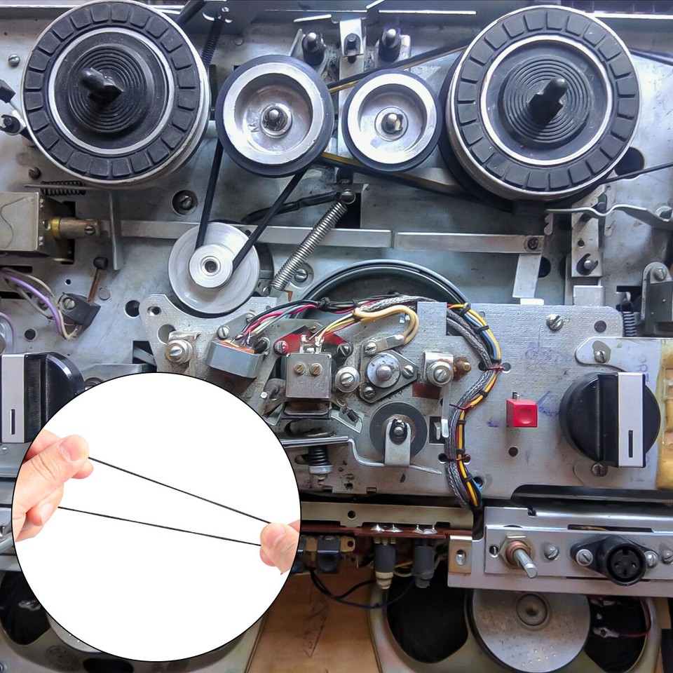 100 PCS Square Rubber Drive Belt Replacement For Cassette Player ...