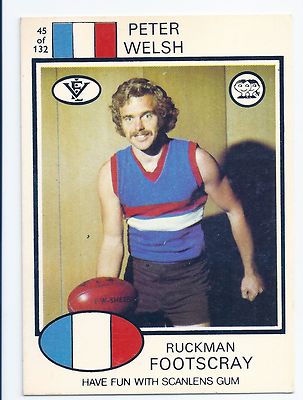 1975 Scanlens (45) Peter WELSH Footscray " Very Good " | eBay