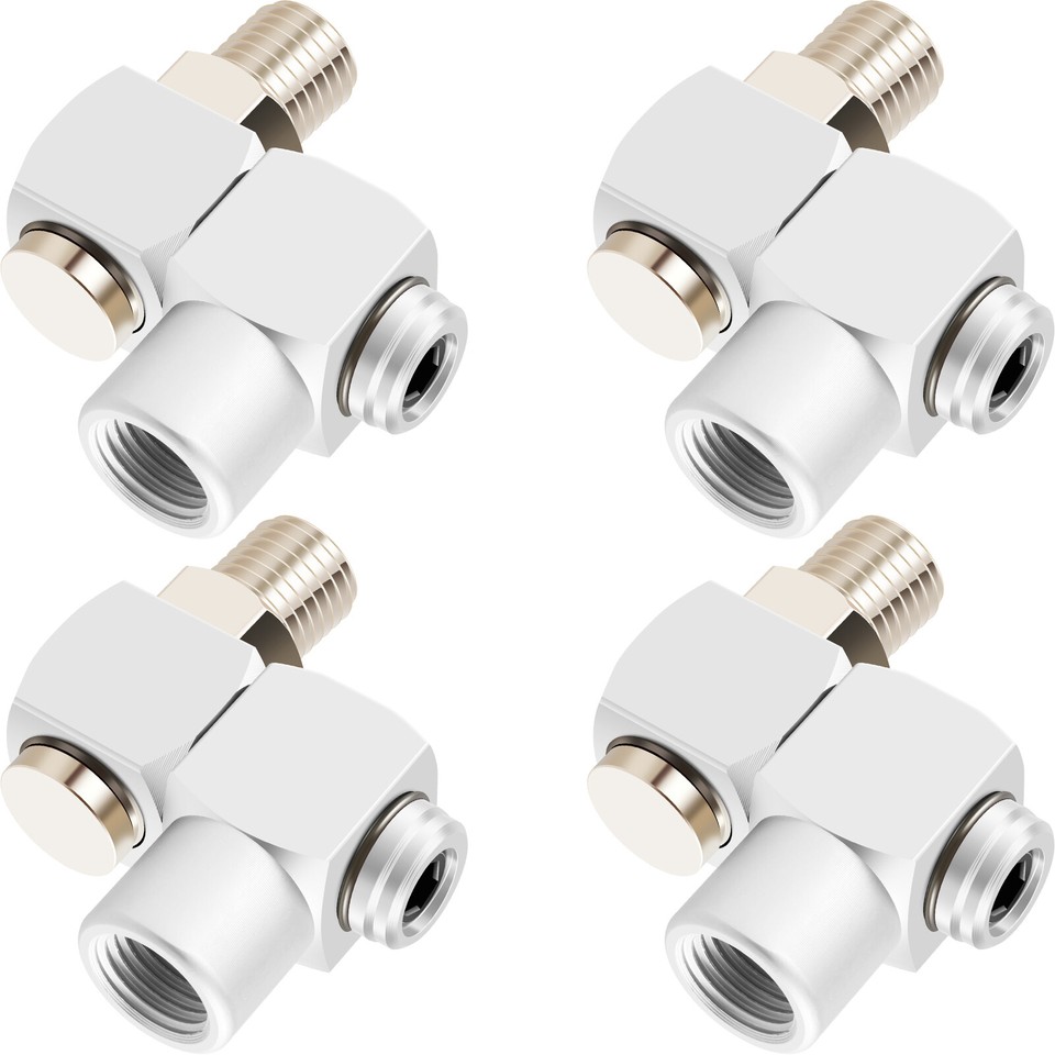 4Pcs Air Tool Swivel Fitting 1/4 Inch NPT 360° Swivel Air Hose ...