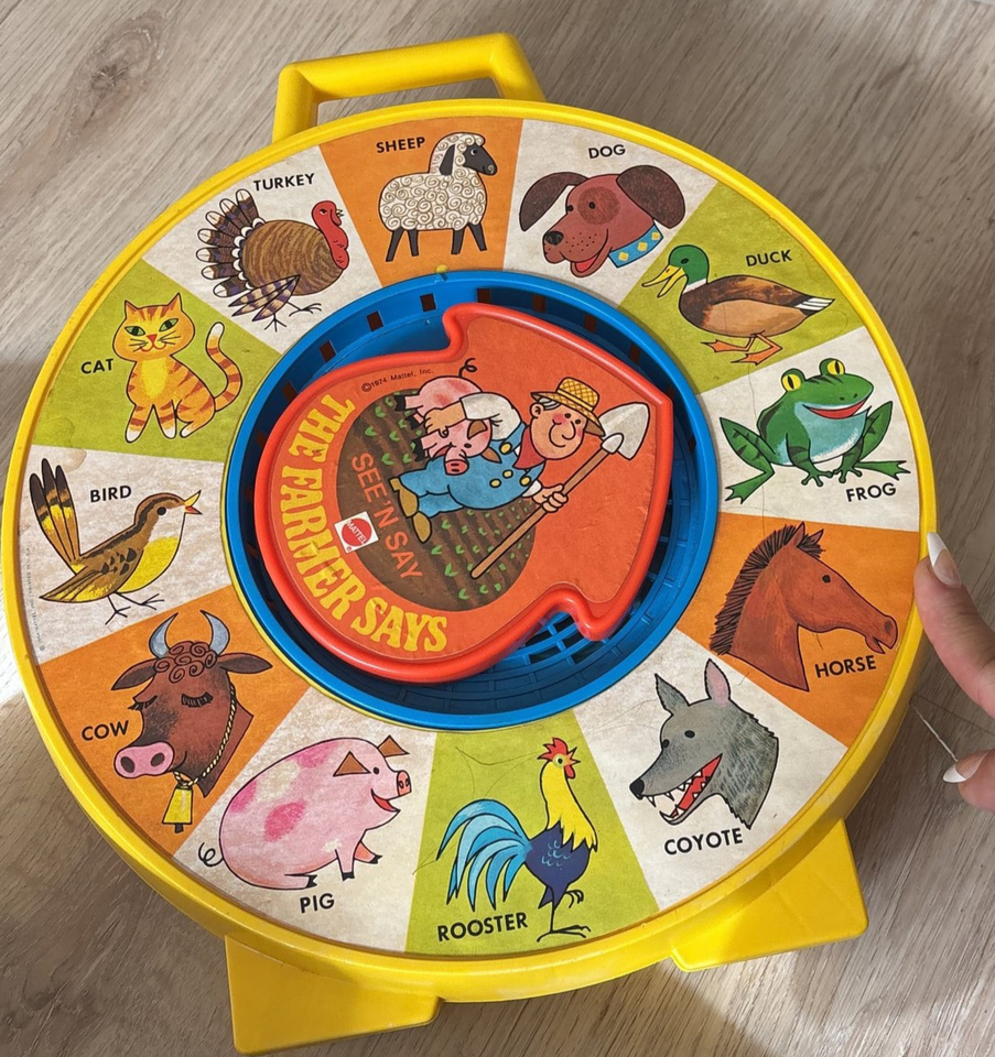 1974 See N Say Mattel The Farmer Says Pull String Works Toy Does Not ...