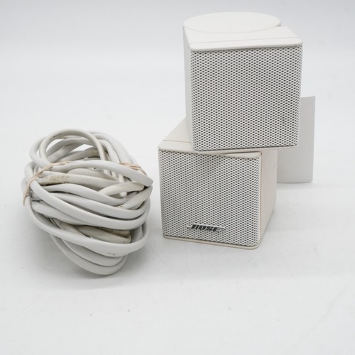 Bose Lifestyle Satellite Jewel Mini Double Cube Speakers W/Cables White ...