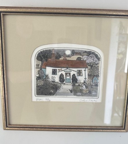 Graham Clarke Holly Cottage Etching artwork signed by artist and ...