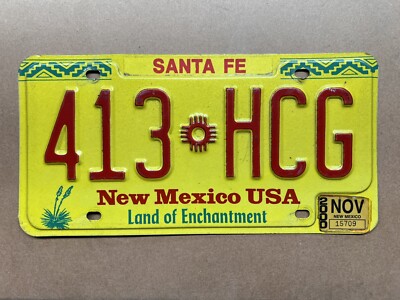 New Mexico Santa Fe license plate (expired) | eBay
