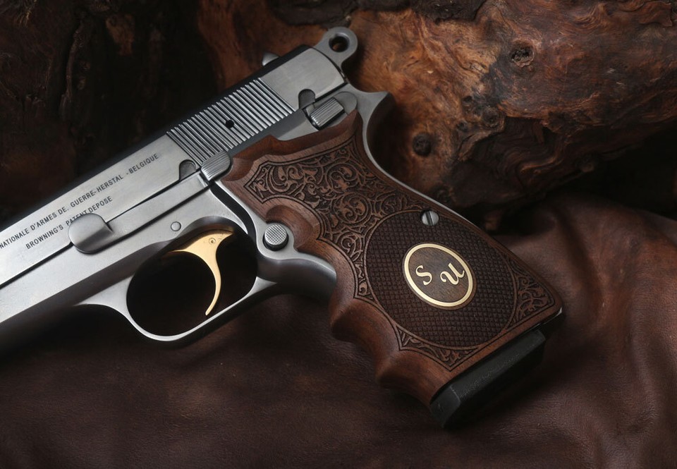 KSD Brand Browning High Power MK3 MK I II III Compatible Walnut Grips ...
