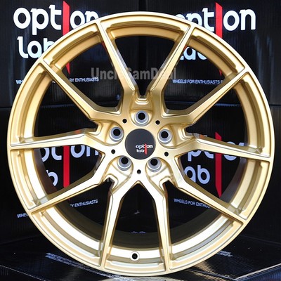 STAGGERED 5x114.3 18x8.5 18x9.5 OPTION LAB R716 TOP SECERT GOLD 10 ...